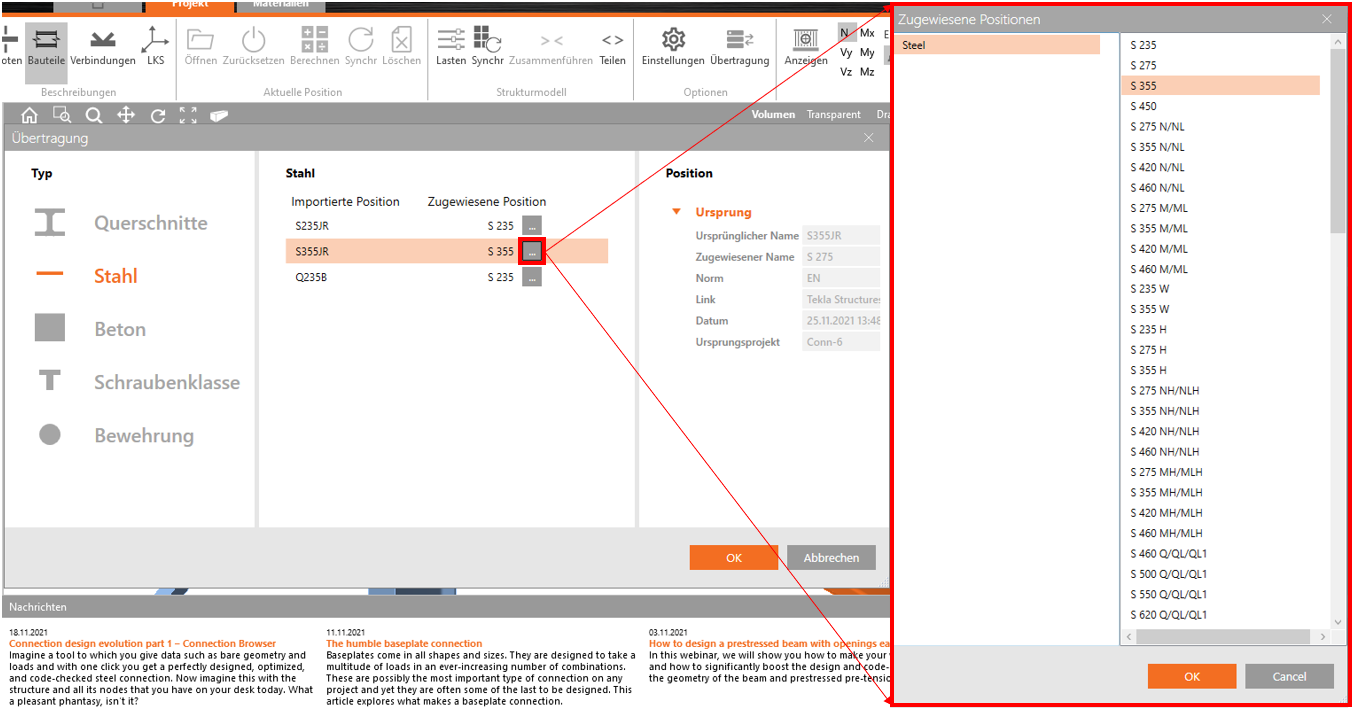 Checkbot - Übertragungstabelle | IDEA StatiCa